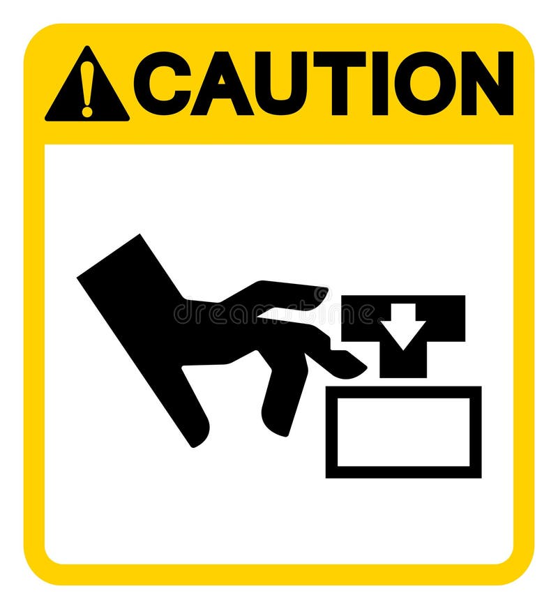 Caution Crush and Cutting of Finger Hazard Symbol Sign, Vector ...