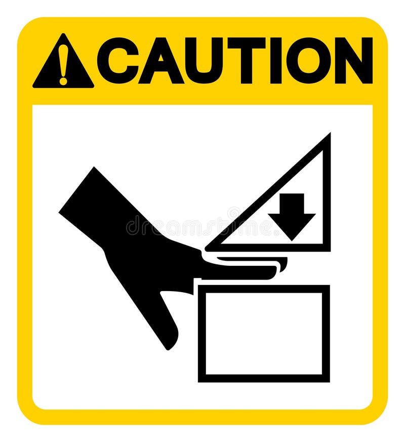 Caution Crush of Finger Hazard Symbol Sign, Vector Illustration ...