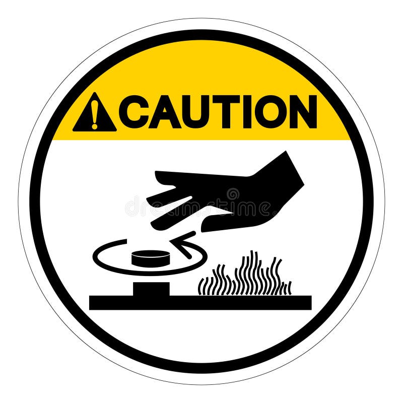 Caution Crush Hand of Hot Rorating Hazard Symbol Sign, Vector ...