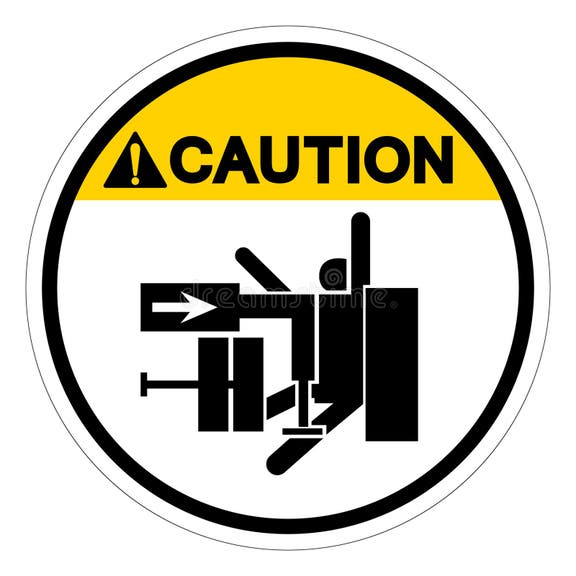Caution Crush Hazard Symbol Sign, Vector Illustration, Isolate on White ...