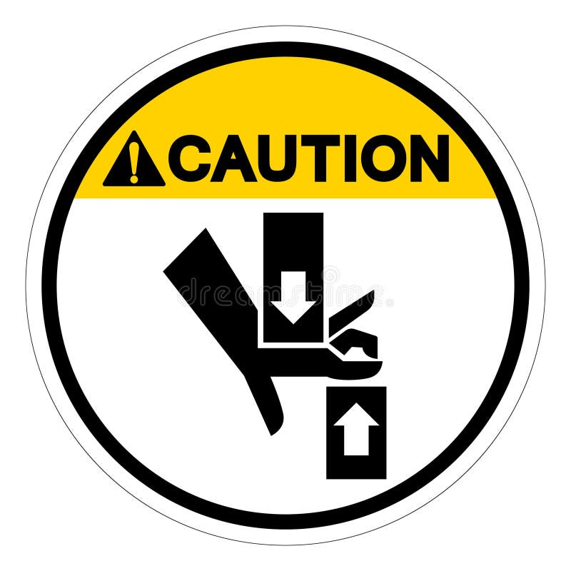 Caution Crush Hazard Symbol Sign, Vector Illustration, Isolate on White ...