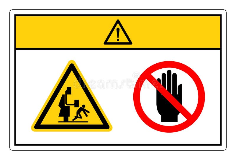 Caution Crush or Pich Hazard Do Not Touch Symbol Sign, Vector ...
