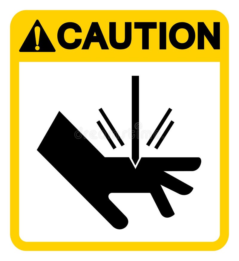 Caution Cut Hazard Hazard Symbol Sign, Vector Illustration, Isolate on ...