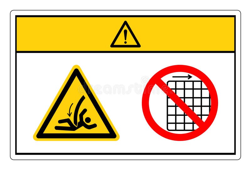 Caution Cutting of Body Curved Blade Do Not Remove Guard Symbol Sign ...