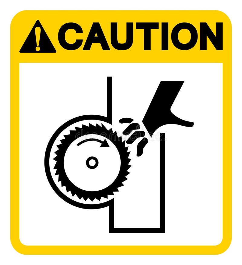 Caution Cutting and Crush Hazard Symbol Sign, Vector Illustration ...