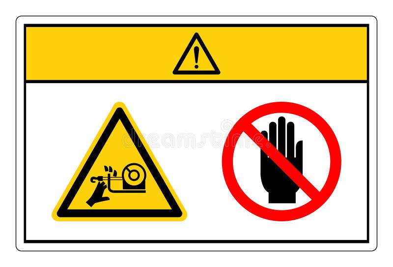 Caution Cutting of Finger Hazard Do Not Touch Symbol Sign, Vector ...