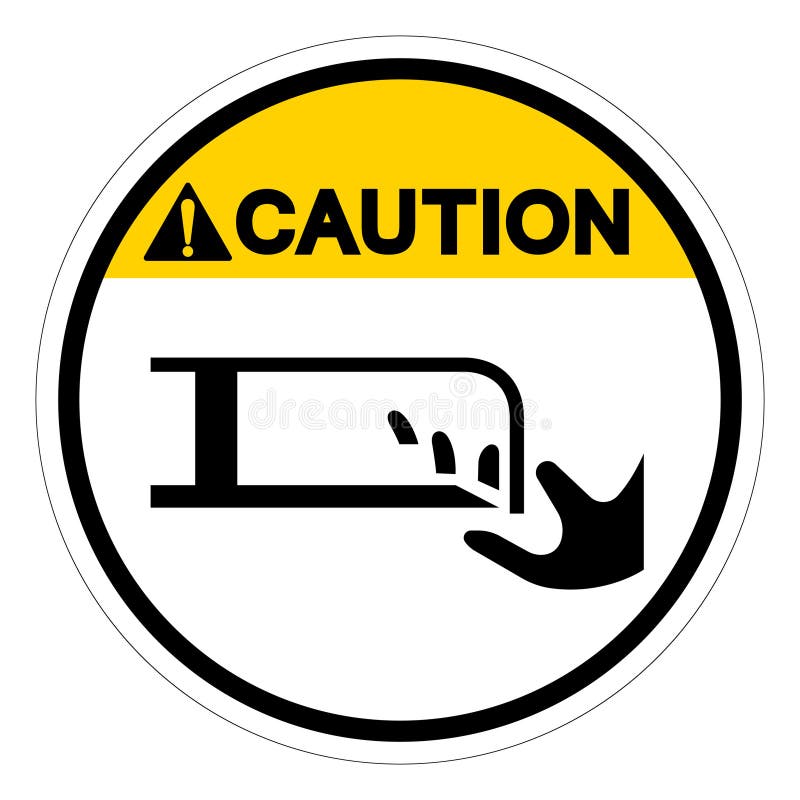 Caution Cutting of Finger Hazard Symbol Sign, Vector Illustration ...