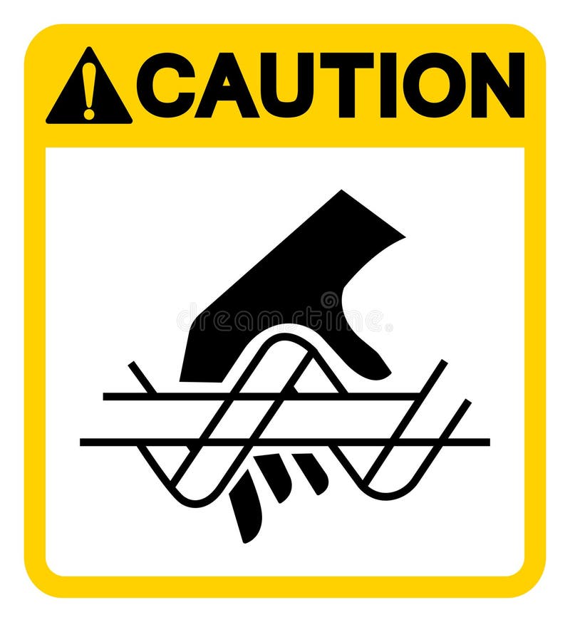 Caution Cutting of Finger Symbol Sign, Vector Illustration, Isolate on ...