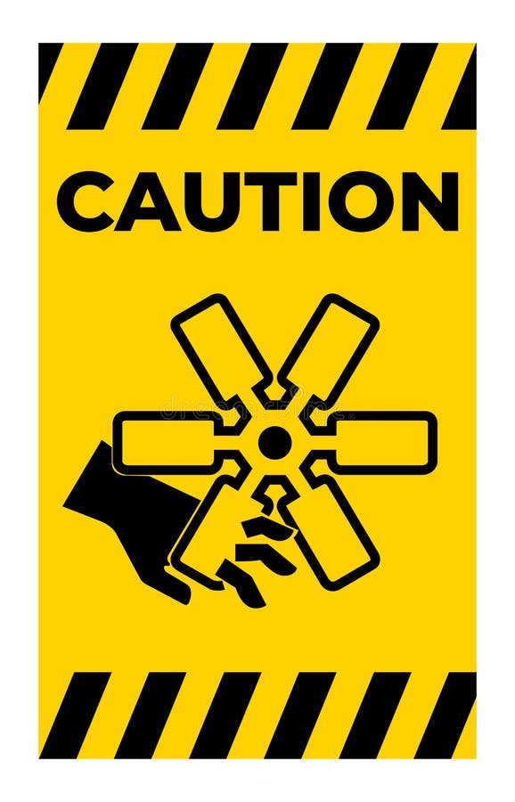 Caution Cutting of Fingers Rotating Blades Do Not Remove Guard Symbol ...