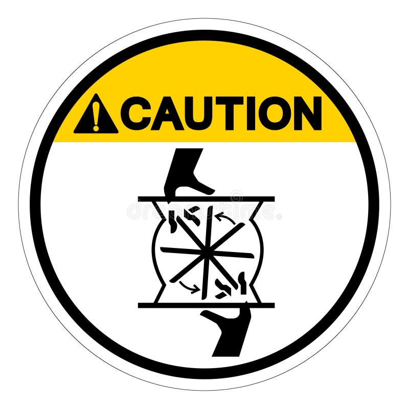 Caution Cutting of Fingers Rotating Blade Symbol Sign, Vector ...