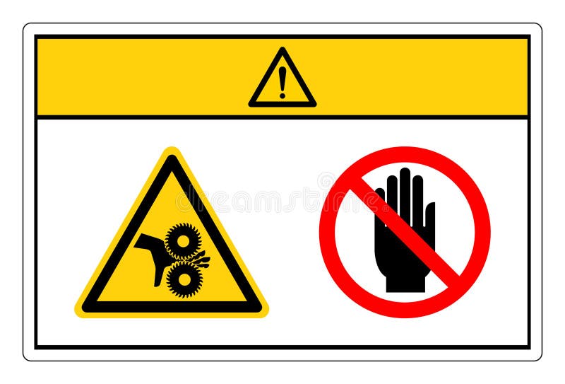 Caution Cutting of Fingers Rotating Blades Do Not Touch Symbol Sign ...