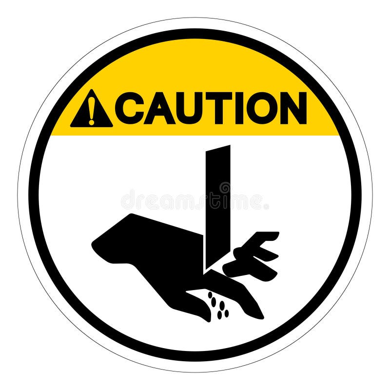 Caution Cutting of Fingers Straight Blade Symbol Sign, Vector ...
