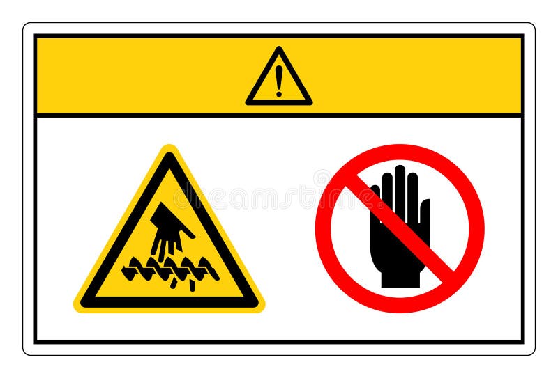 Caution Cutting Hand Hazard Do Not Touch Symbol Sign, Vector ...