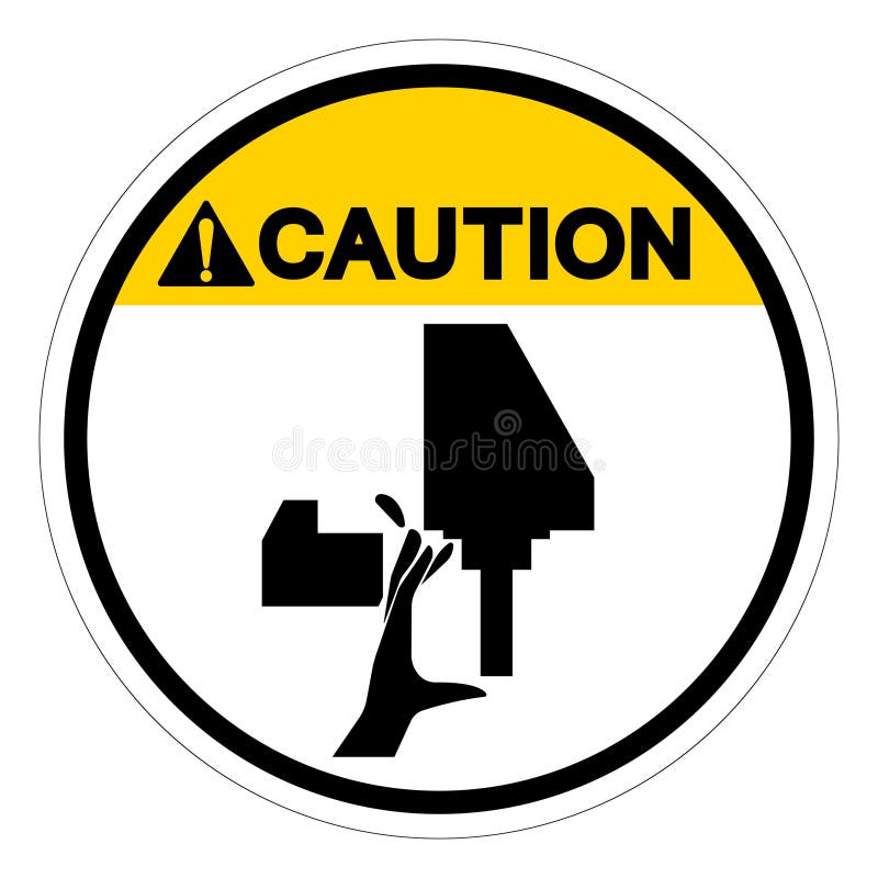 Caution Cutting Hand Hazard Symbol Sign, Vector Illustration, Isolate ...