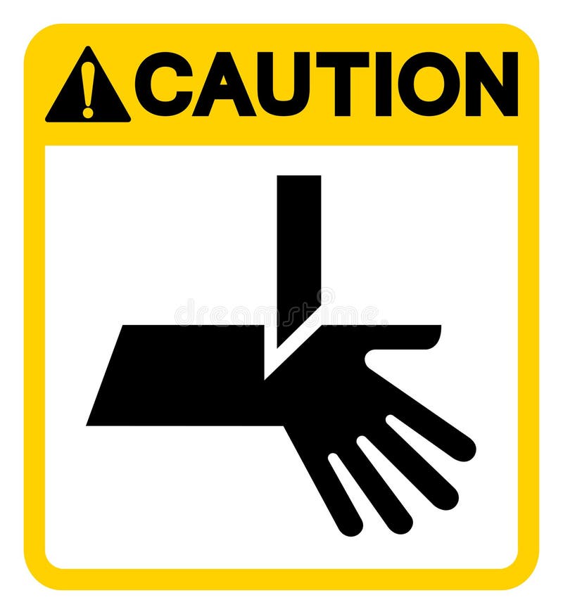 Caution Cutting Hand Hazard Symbol Sign, Vector Illustration, Isolate ...