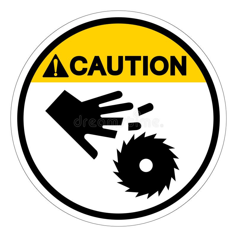 Caution Cutting Hand Symbol Sign, Vector Illustration, Isolate on White ...
