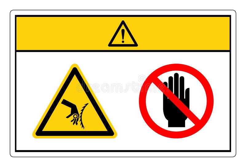 Caution Cutting Hazard Do Not Touch Symbol Sign, Vector Illustration ...