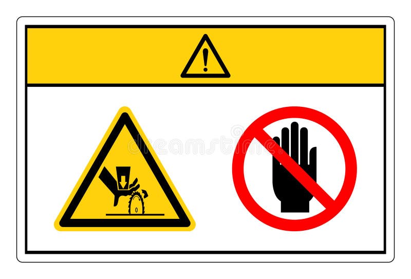 Caution Cutting Hazard Do Not Touch Symbol Sign, Vector Illustration ...