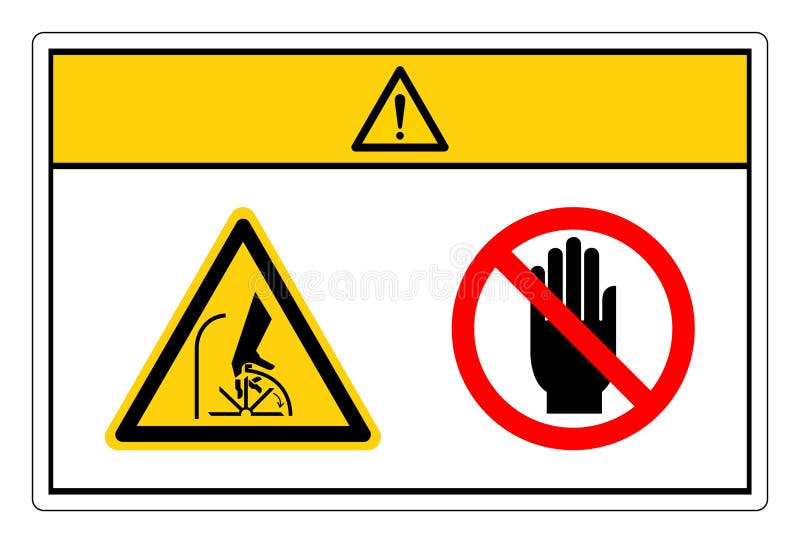 Caution Cutting Hazard Do Not Touch Symbol Sign, Vector Illustration ...
