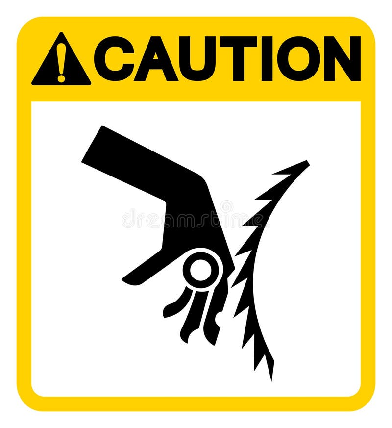 Caution Cutting Hazard Symbol Sign, Vector Illustration, Isolate on ...