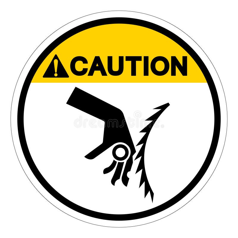 Caution Cutting Hazard Symbol Sign, Vector Illustration, Isolate on ...