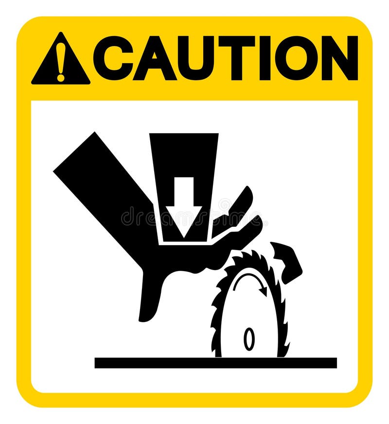 Caution Cutting Hazard Symbol Sign, Vector Illustration, Isolate on ...