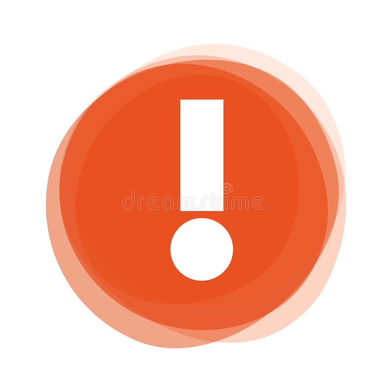 Caution, Danger or Error - Exclamation Mark on Red Button Stock ...