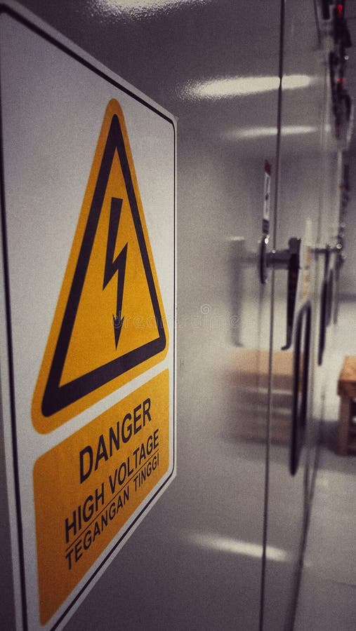 Caution! Danger High Voltage Stock Image - Image of wall, caution ...