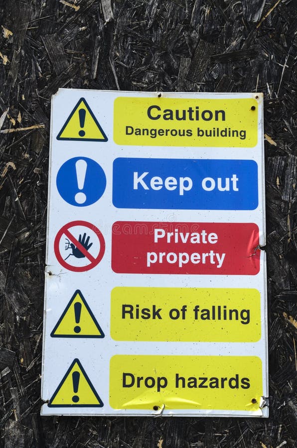 Danger Sign Keep Out Private Property Stock Photo - Image of ...