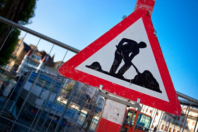 Caution digging sign stock image. Image of outdoors, signpost - 14384081