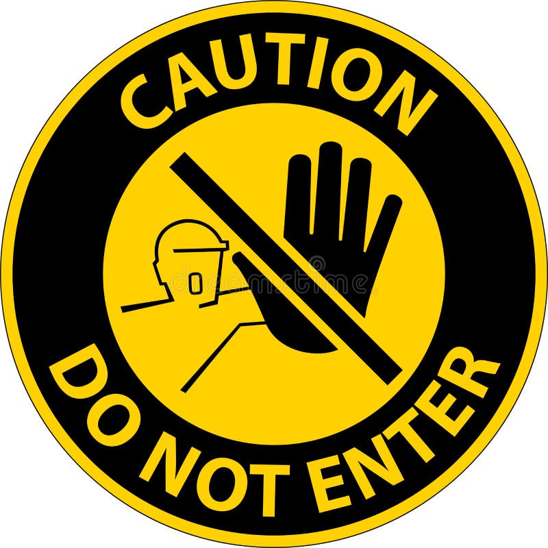 Caution Do Not Enter Authorized Personnel only Sign Stock Vector ...