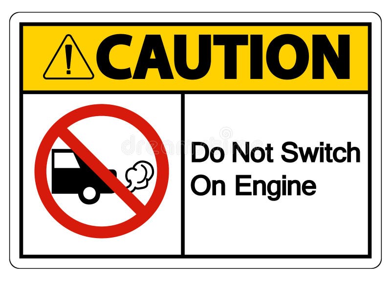 Caution Do Not Switch on Symbol Sign Isolate on White Background,Vector ...