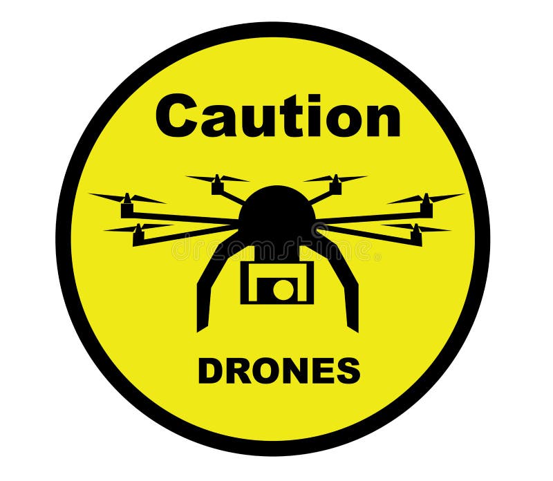 Caution Drone stock illustration. Illustration of caution - 51456487