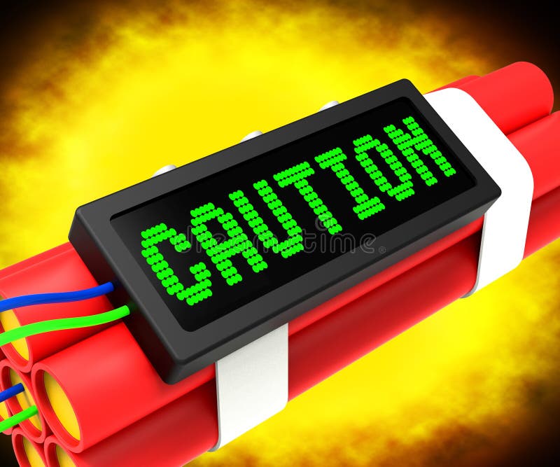 Caution Dynamite Sign Meaning Danger or Warning Stock Illustration ...
