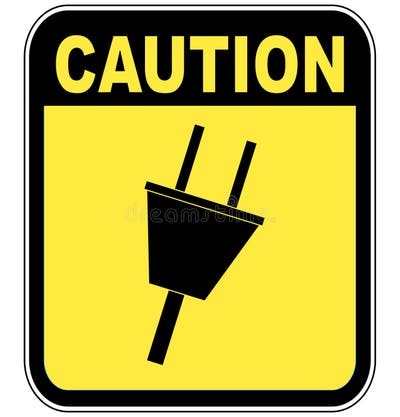 Caution electrical power stock vector. Illustration of careful - 5038348