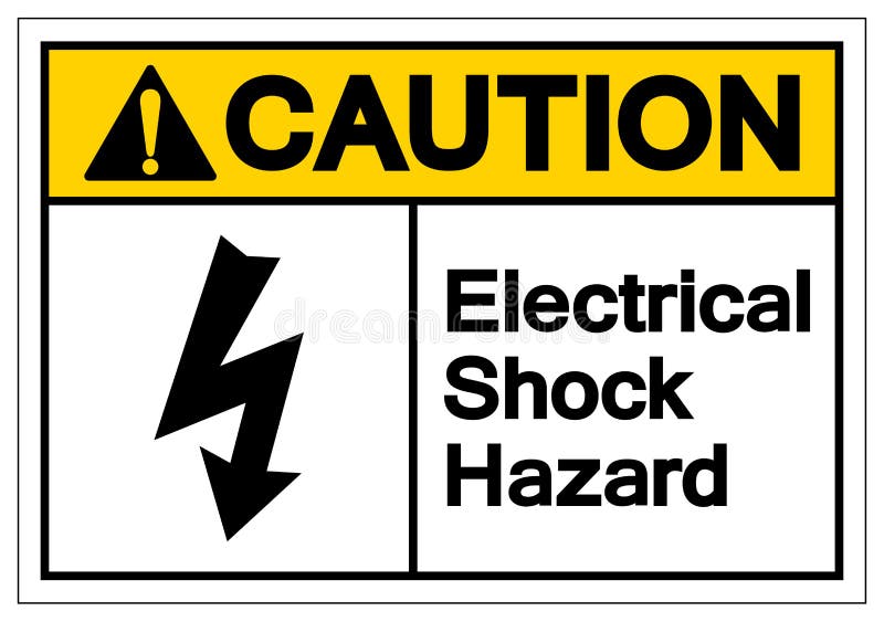 Caution Electrical Shock Hazard Symbol Sign, Vector Illustration ...