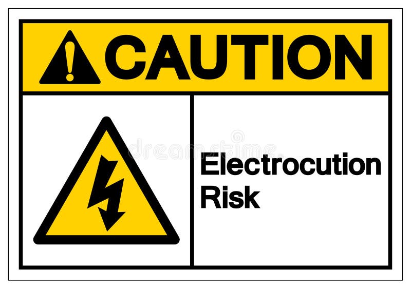 Caution Electrocution Risk Symbol Sign, Vector Illustration, Isolated ...