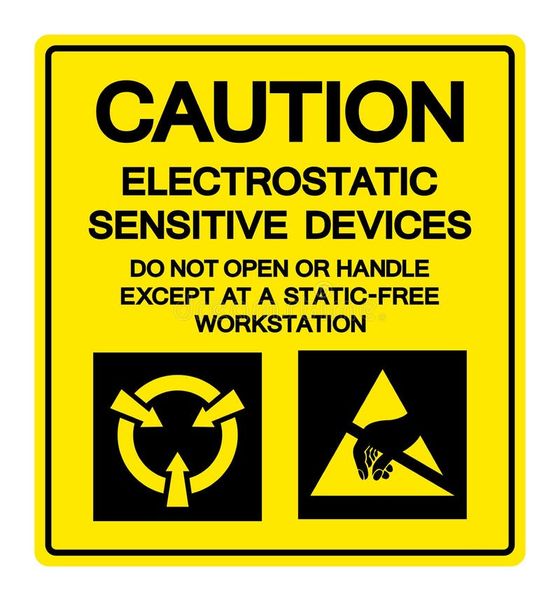 Caution Electrostatic Sensitive Device ESD Symbol Sign, Vector ...