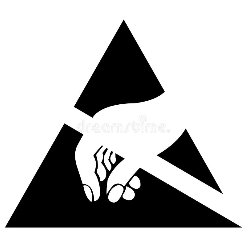 Electrostatic Sensitive Device ESD Symbol Sign, Vector Illustration ...