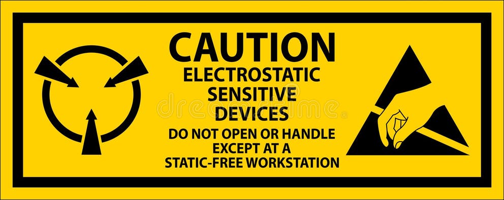 Caution Electrostatic Sensitive Devices Stock Vector - Illustration of ...