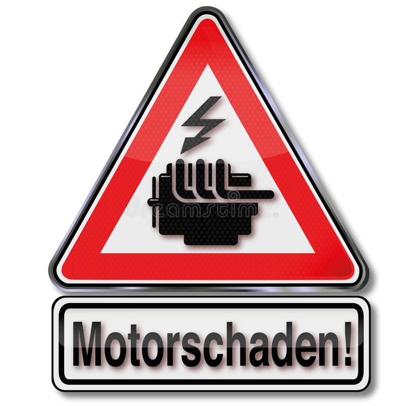 Caution engine failure stock vector. Illustration of build - 100291035