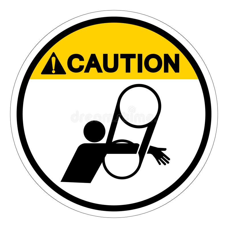 Caution Entanglement Rotating Shaft Do Not Touch Symbol Sign, Vector ...