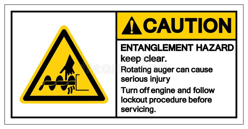 Caution Entanglement Hazard Symbol Sign, Vector Illustration, Isolate ...