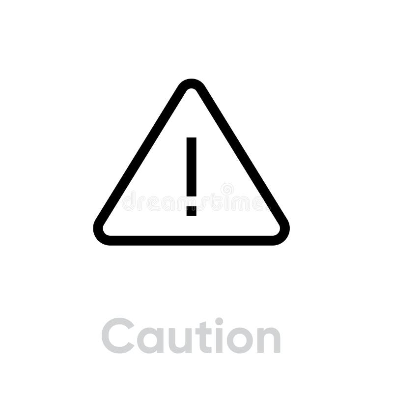 Caution Epidemic Icon. Editable Line Vector Stock Vector - Illustration ...