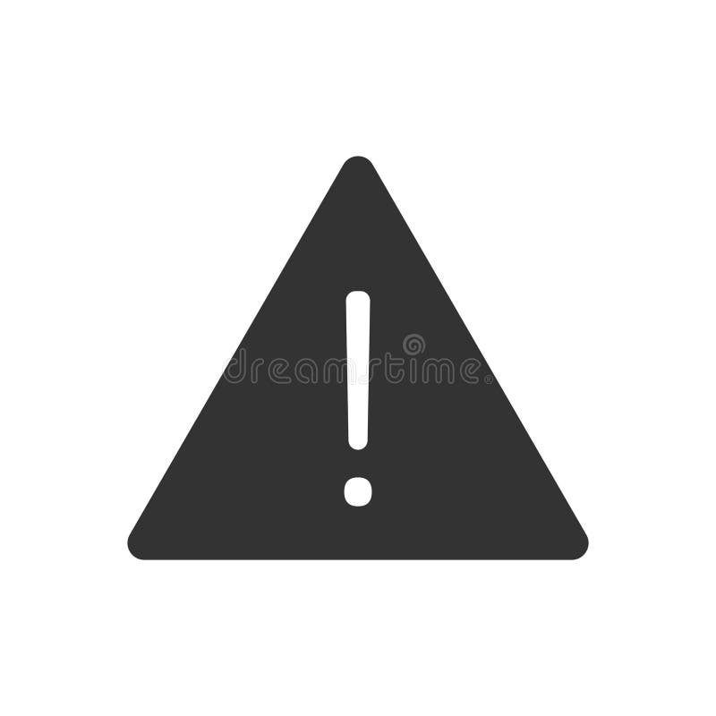 Caution Exclamation Alert Mark with Triangle Shape Icon Isolated Vector ...