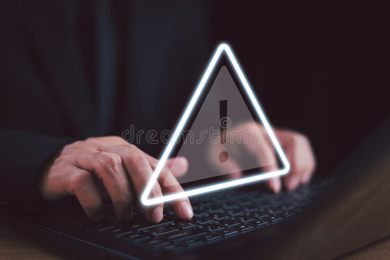 Caution Failure System Hacked Warn Alert Concept Stock Illustration ...