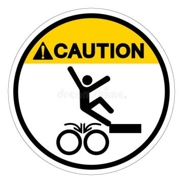 Caution Falling of Rollers Hazard Symbol Sign, Vector Illustration ...