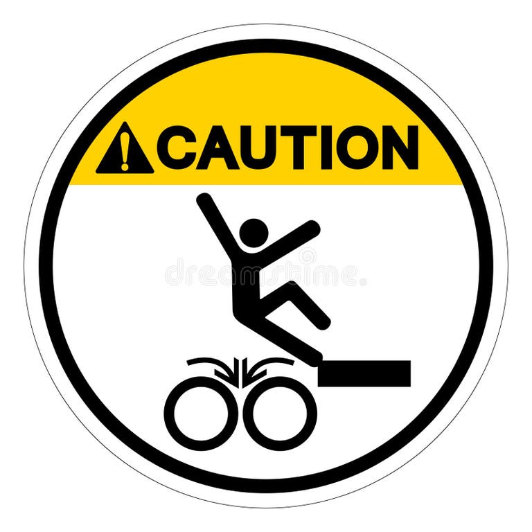 Caution Falling of Rollers Hazard Symbol Sign, Vector Illustration ...