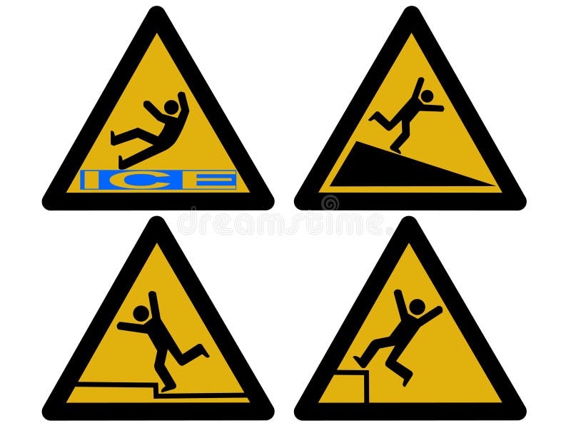 Falling man - caution sign stock vector. Illustration of hotel - 13356303