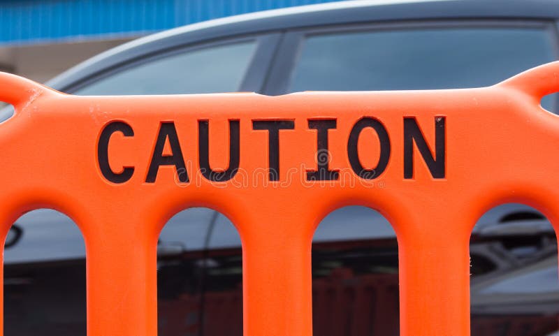 Caution Fence stock photo. Image of sign, plastic, orange - 43691412